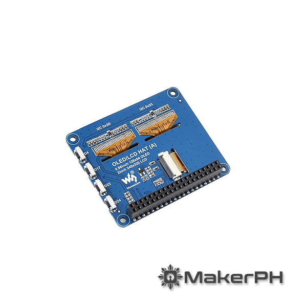 Raspberry Pi OLED/LCD HAT – MakerPH Electronics